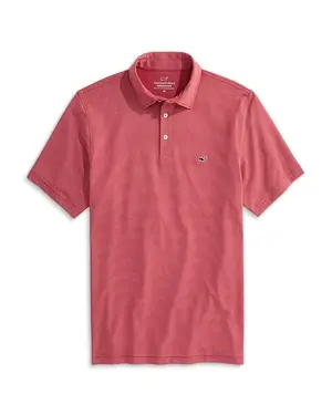Vineyard Vines St. Jean Stripe Sankaty Polo - Lighthouse Red