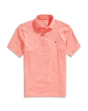 Vineyard Vines St. Jean Stripe Sankaty Regular Fit Polo Shirt Papaya Passion