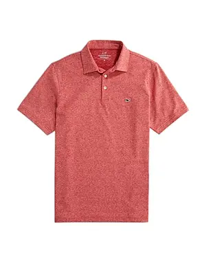 Vineyard Vines St. Jean Stripe Sankaty Regular Fit Polo Shirt Resort Red