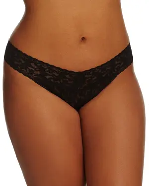 Hanky Panky Plus Signature Lace Original Rise Thong - Black