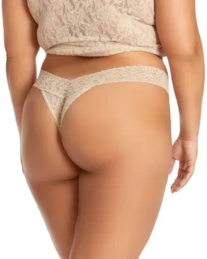 Hanky Panky Plus Signature Lace Original Rise Thong - Chai