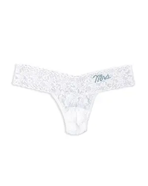 Hanky Panky Mrs. Signature Lace Low Rise Thong - White