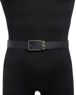 FERRAGAMO Gancini Keeper Reversible Belt - Black/brown