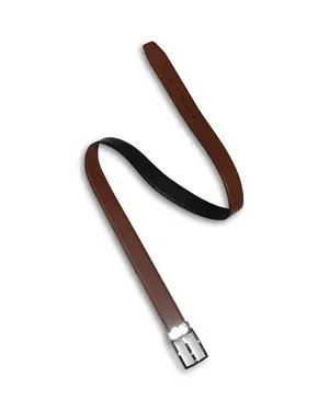 FERRAGAMO Gancini Keeper Reversible Belt - Black/brown