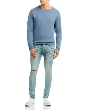 PURPLE BRAND Slim Fit Painter Jeans - Light Indigo