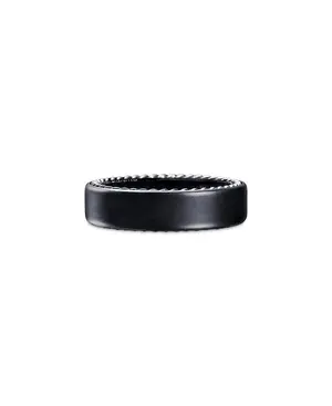 David Yurman Streamline Band Ring - Black/silver