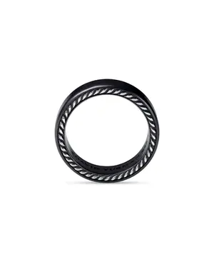 David Yurman Streamline Band Ring - Black/silver