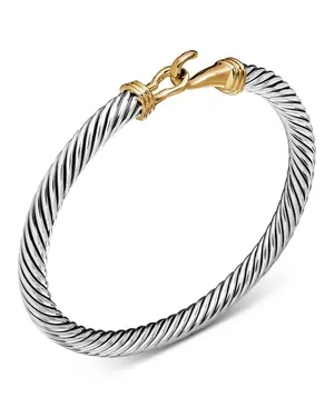 David Yurman Cable Buckle Bracelet With Gold - Gold/silver
