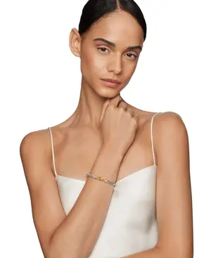 David Yurman Cable Buckle Bracelet With Gold - Gold/silver
