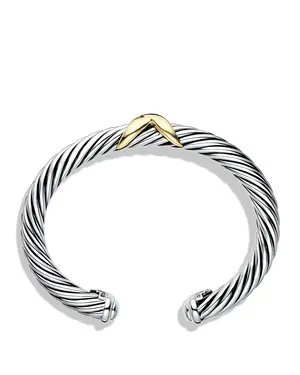 David Yurman Classic Cable Station Bracelet - Gold/silver