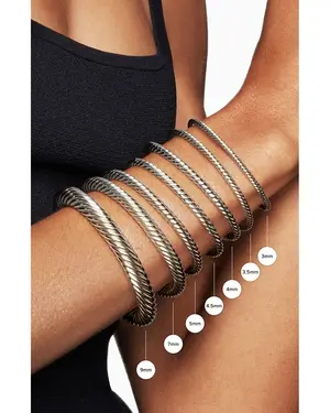 David Yurman Cable Classics Bracelet With Diamonds And 14k Gold - White