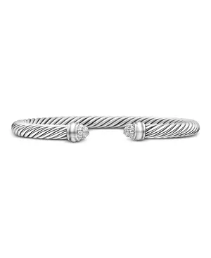 David Yurman Cable Classics Bracelet With Diamonds - Silver