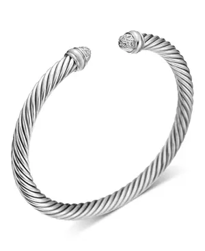 David Yurman Cable Classics Bracelet With Diamonds - Silver