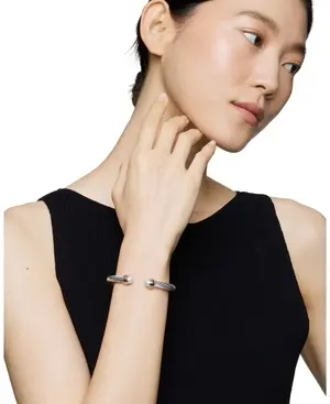 David Yurman Cable Classics Bracelet With Cultured Freshwater Pearls And 14k Yellow Gold - Pearl