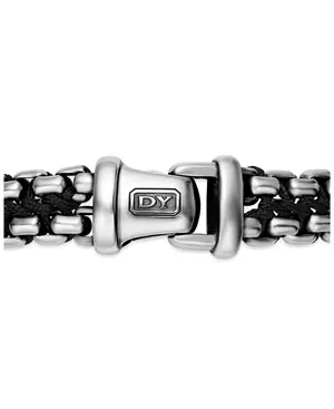 David Yurman Woven Box Chain Bracelet - Black/silver