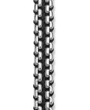 David Yurman Woven Box Chain Bracelet - Black/silver