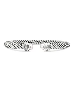 David Yurman Cable Classics Bracelet With Diamonds And - Pearl