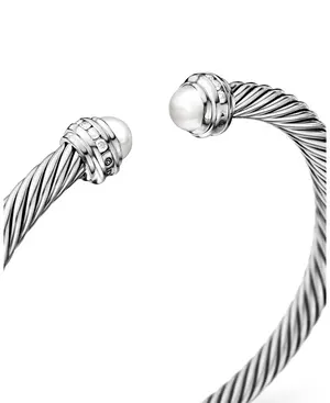David Yurman Cable Classics Bracelet With Diamonds And - Pearl