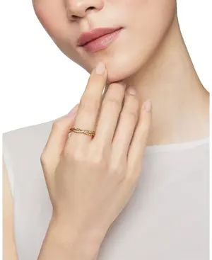 David Yurman 18k Yellow Petite Infinity Ring - Gold