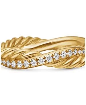 David Yurman 18k Yellow Petite Infinity Ring - Gold