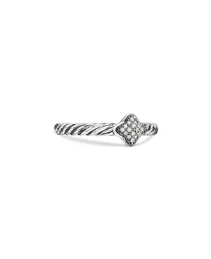 David Yurman Quatrefoil Ring With Diamonds