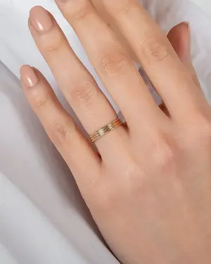 ZOE LEV 14k Yellow Three-row Band