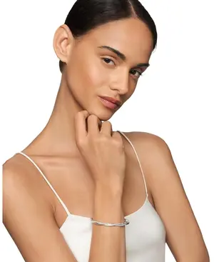 David Yurman Sterling Infinity Bracelet With Diamonds - Silver