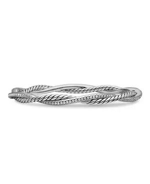 David Yurman Sterling Infinity Bracelet With Diamonds - Silver