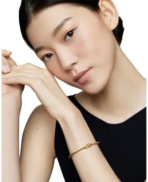 David Yurman Buckle Bracelet In 18k Yellow Gold With Diamonds - White/gold
