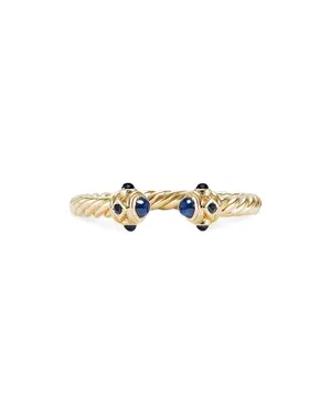 David Yurman 18k Yellow Gold Renaissance Sapphire Ring - Blue/gold