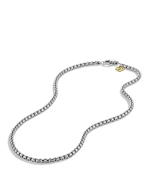 David Yurman Medium Box Chain With Gold - Silver/yellow Gold