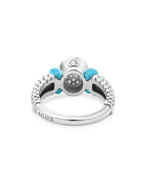 Lagos Blue Caviar & Diamond Sterling Silver Statement Ring