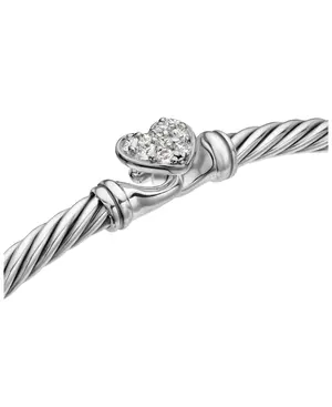 David Yurman Cable Collectibles Heart Bracelet - Silver/yellow Gold