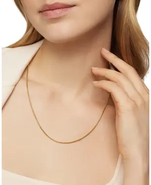 David Yurman 18k Yellow Box Chain Necklace - Gold