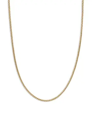 David Yurman 18k Yellow Box Chain Necklace - Gold