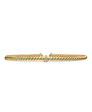 David Yurman Renaissance Station Bracelet With Diamonds - White/gold
