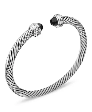 David Yurman Cable Classics Bracelet With Diamonds - Black Onyx