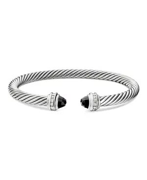 David Yurman Cable Classics Bracelet With Diamonds - Black Onyx