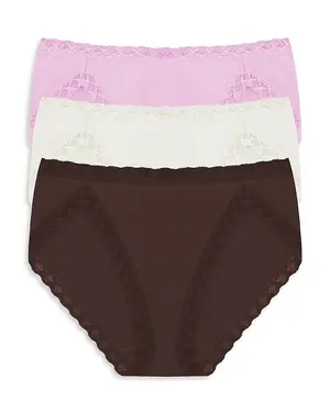 Natori Bliss French Cut Bikinis, Set Of 3 French Roast