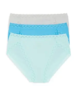 Natori Bliss French Cut Bikinis, Set Of 3 Jul/ln/blu