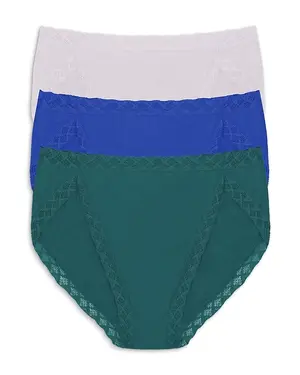 Natori Bliss French Cut Bikinis, Set Of 3 - Luster/blueflam/emblue