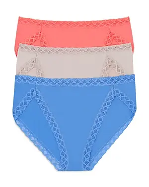 Natori Bliss French Cut Bikinis, Set Of 3 Sunrise/marble/pool Blue