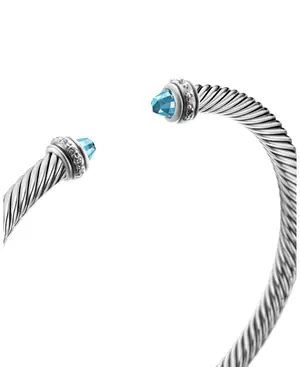 David Yurman Cable Classic Bracelet - Blue Topaz