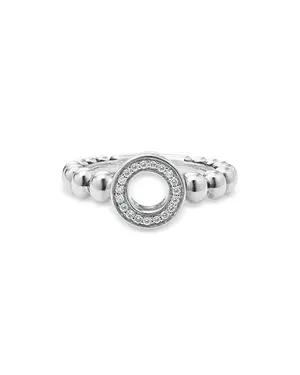 Lagos Sterling Caviar Spark Diamond Ring - Silver