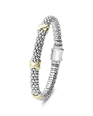 Lagos 18k Gold And Sterling Silver Embrace Rope Bracelet - Gold/silver