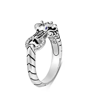 John Hardy Legends Naga Dragon Head Ring - Silver