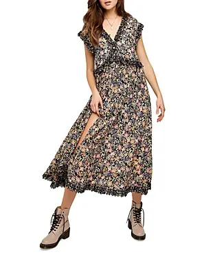 milania midi dress Free People Milania Midi Dress In Dark Combo - 55% Off