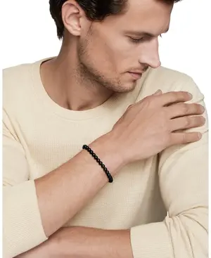 David Yurman Spiritual Beads Bracelet - Silver/black