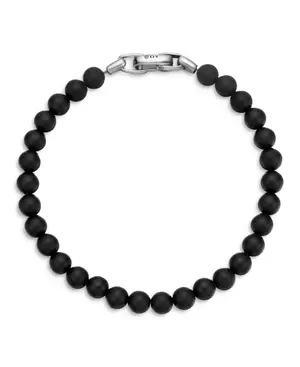 David Yurman Spiritual Beads Bracelet - Silver/black