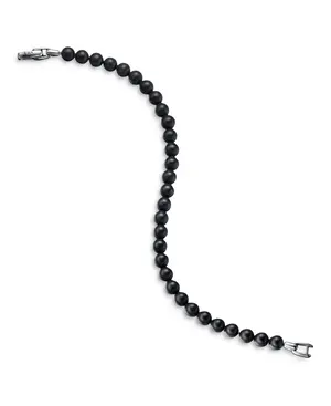David Yurman Spiritual Beads Bracelet - Silver/black